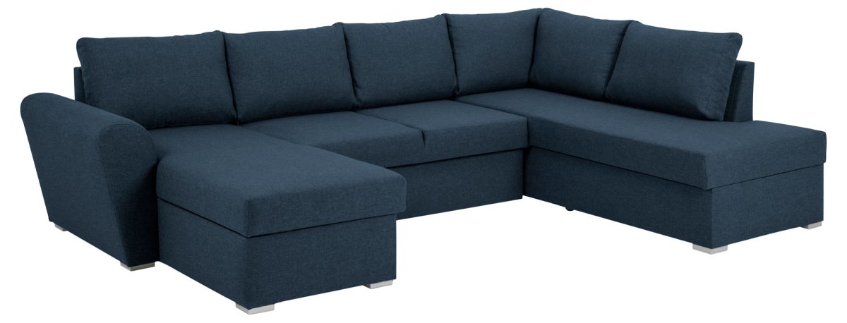 Stanford lux u-sovesofa hvile højre og chaiselong venstre blå. Fri ...