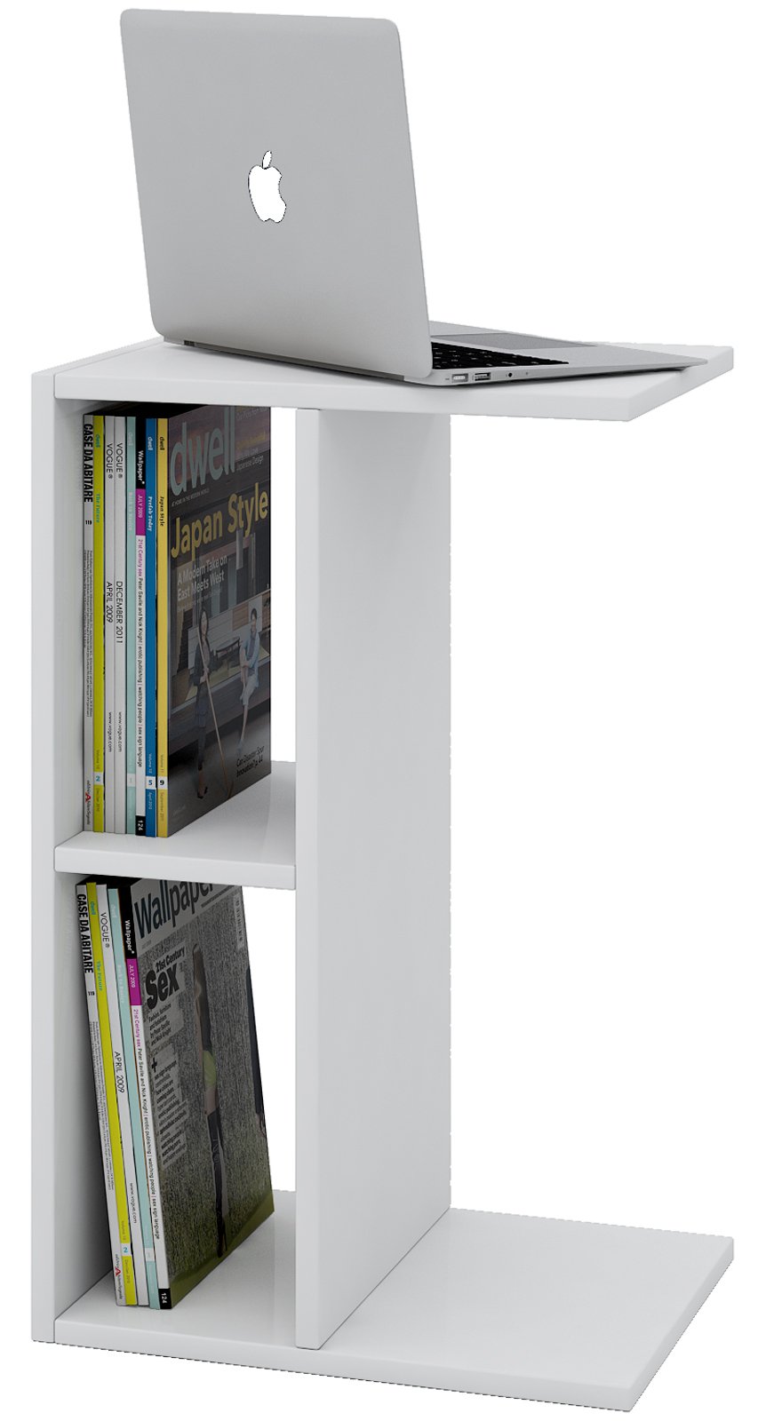 Nachto sofabord, laptop bord 2 hylder, hvid. Fri fragt over 5000 kr ...