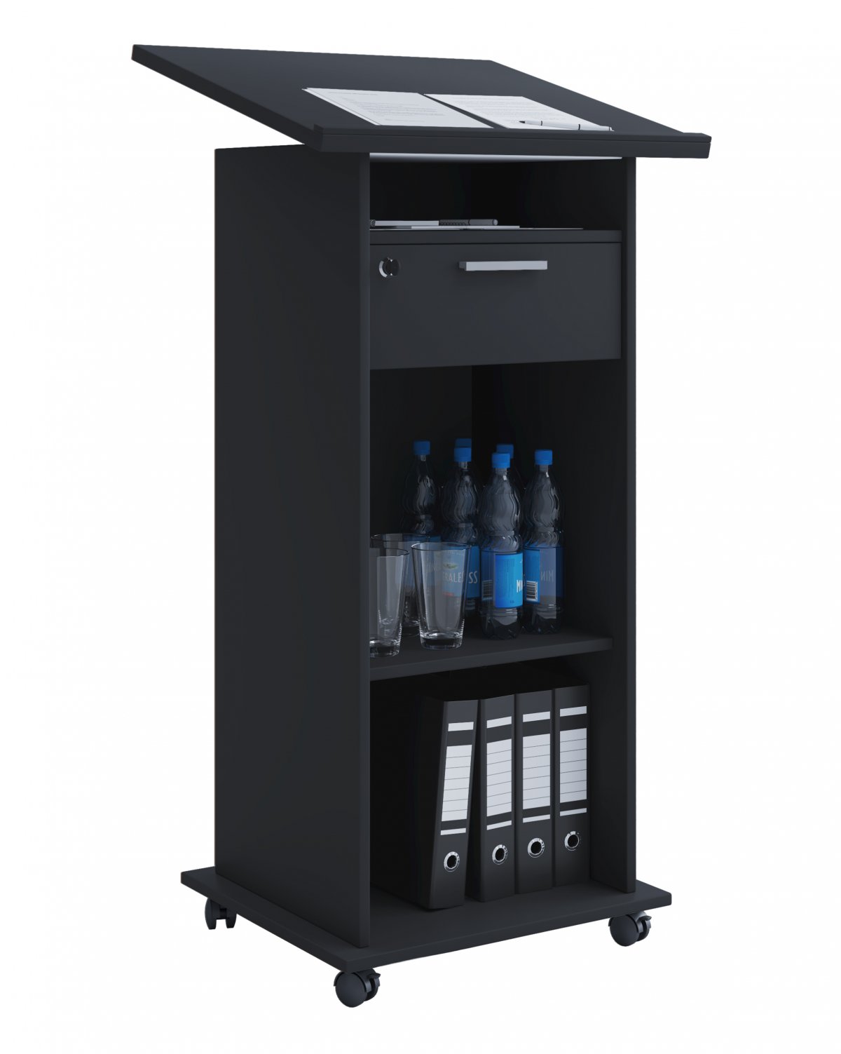 Meeta skrivebord , skrivepult 3 hyller og 1 skuff svart. Kjøp nå og få ...