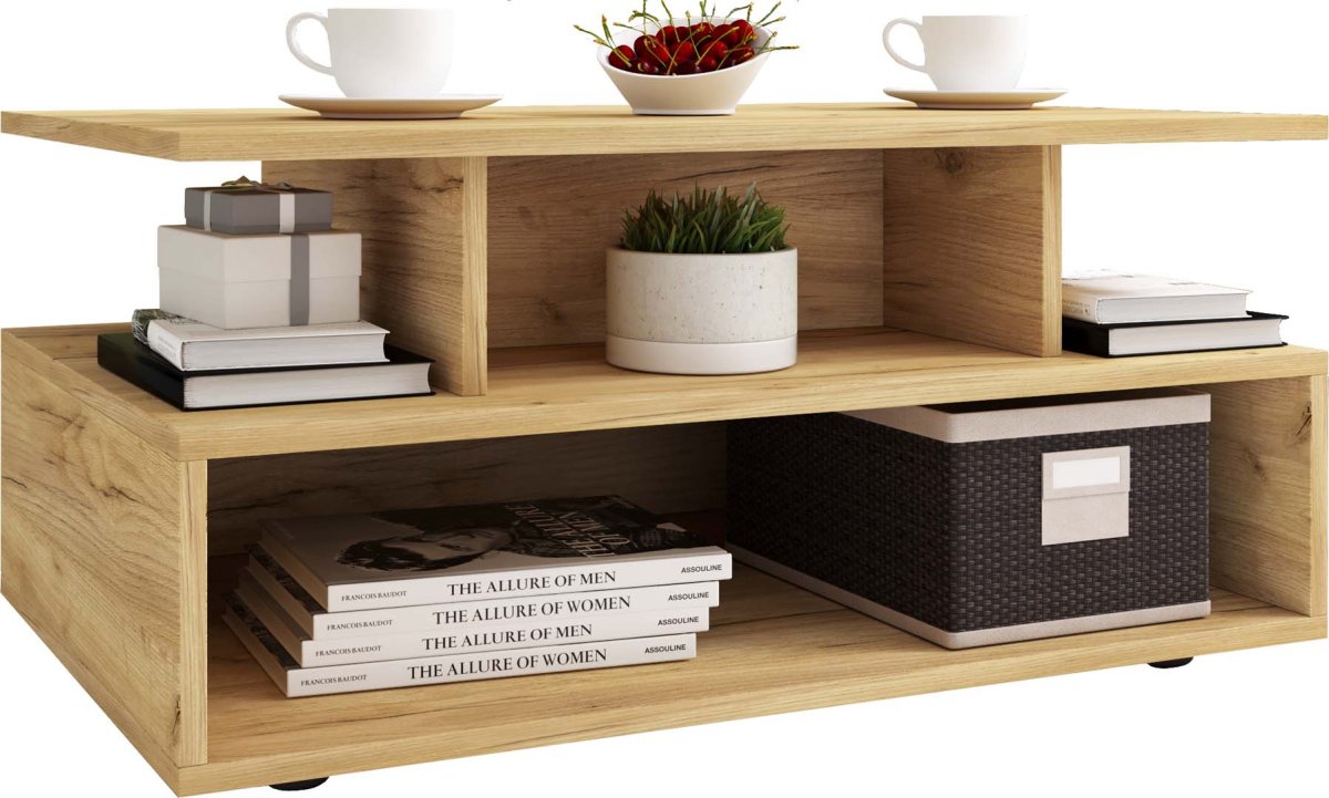 Esila sofabord 4 hyller eik dekor. Kjøp nå og få levert på døren.