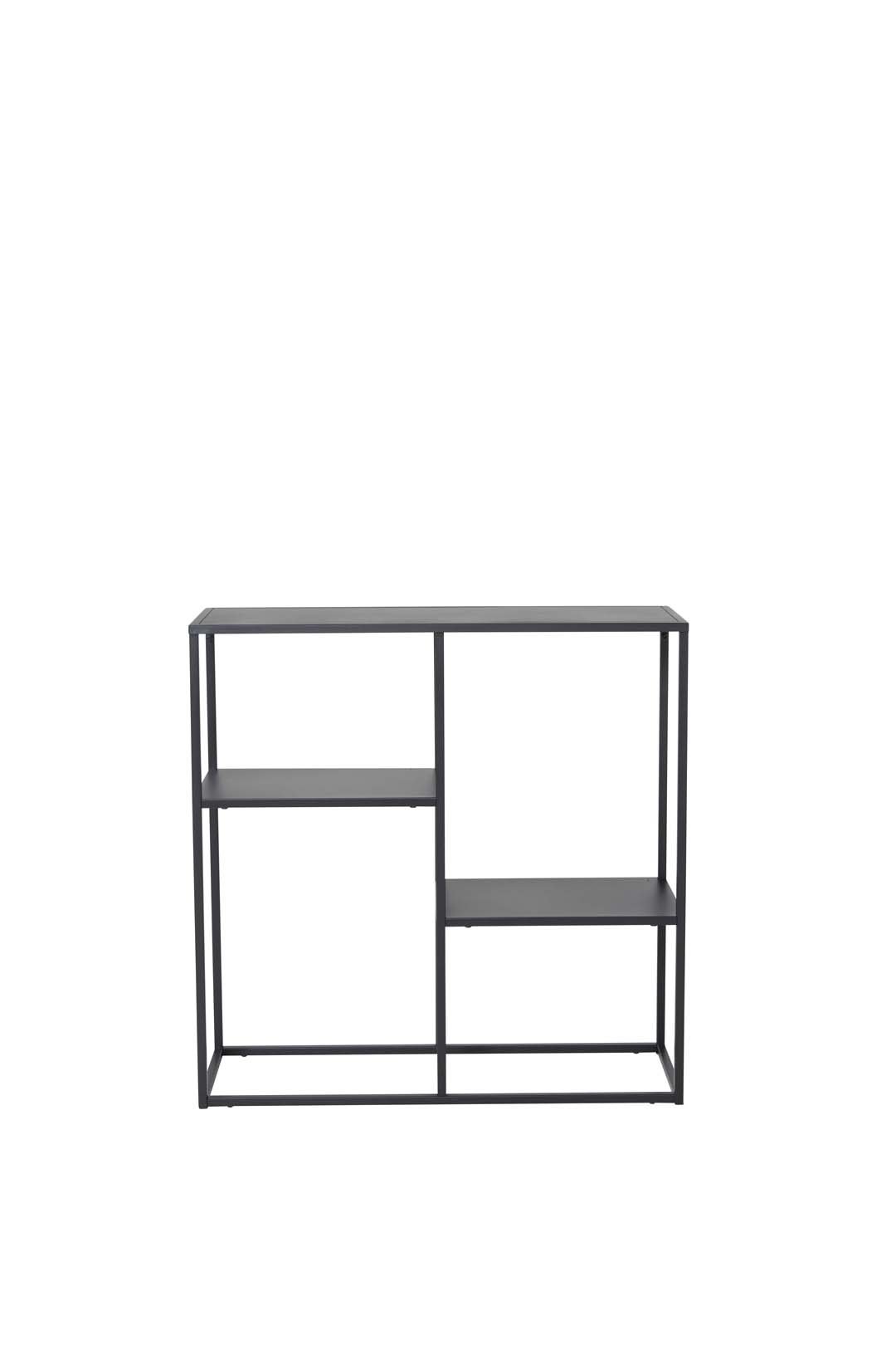 Staal reol 2 hylder sort. Fri fragt over 5000 kr, lev 1-2 dage! Se her!